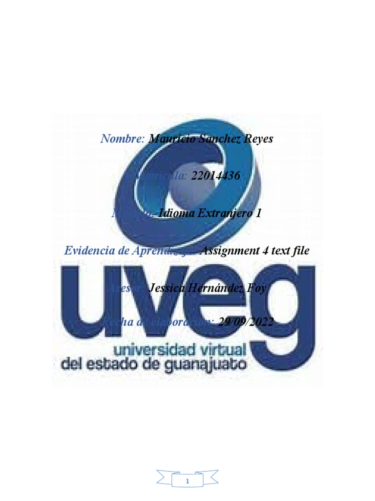 Mauricio - Sanchez - Assignment 4 Text File | PDF