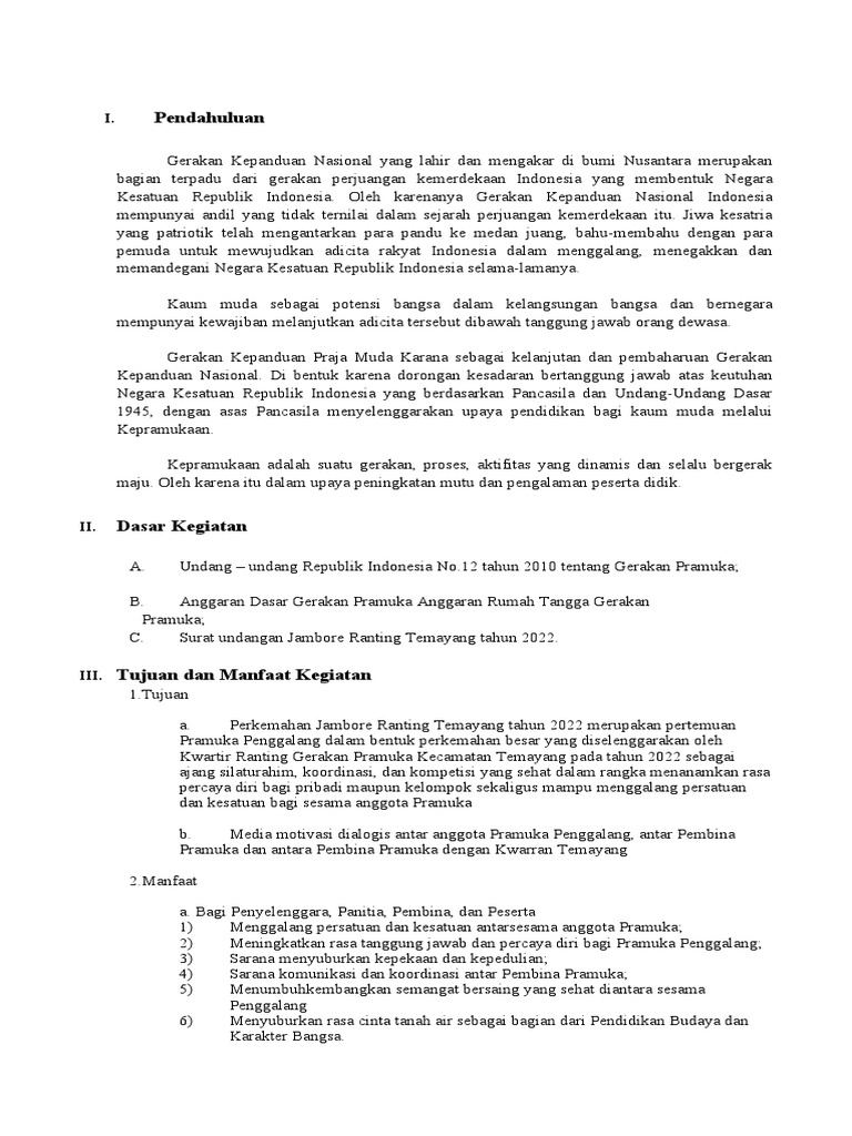 Proposal Sponsorship Jambore Ranting | PDF