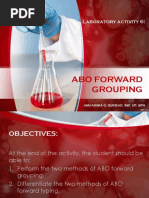 Montes - Flowchart - ABO Forward-Backward and RH Typing Using Gel Card ...