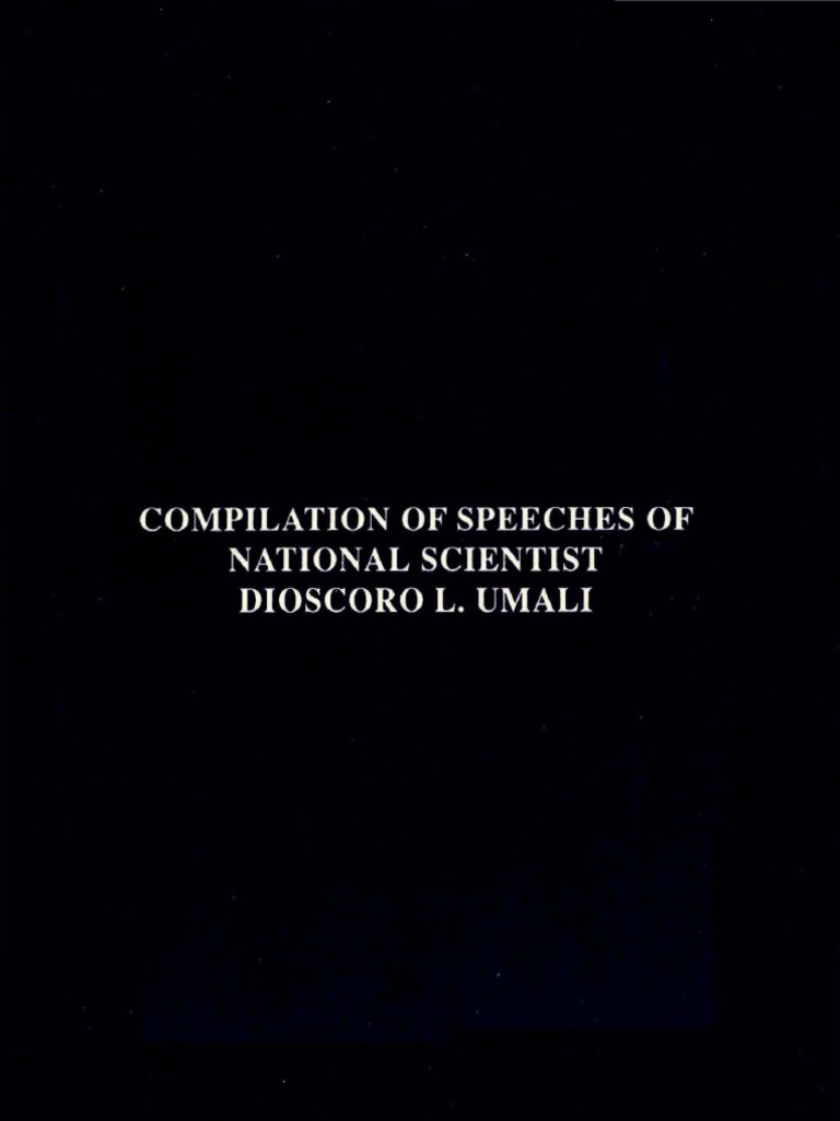 Nast - Dioscoro L. Umali Compilation of Speeches of National Scientist ...