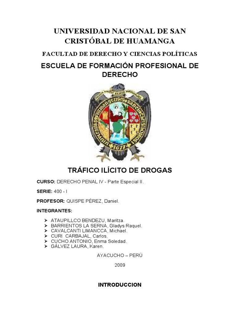 TRAFiCO ILICITO DE DROGAS | PDF | Comercio ilegal de drogas | La dependencia de sustancias