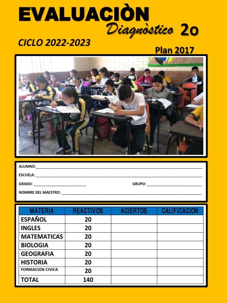 2o EXAMEN DIAGNOSTICO 2022-2023 | PDF | Adn | Biología Celular)