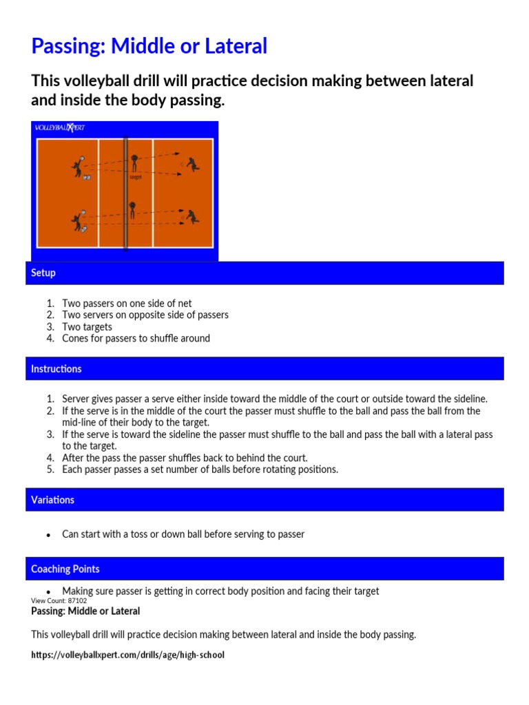 Volleyball Drills | PDF | Volleyball | Leisure