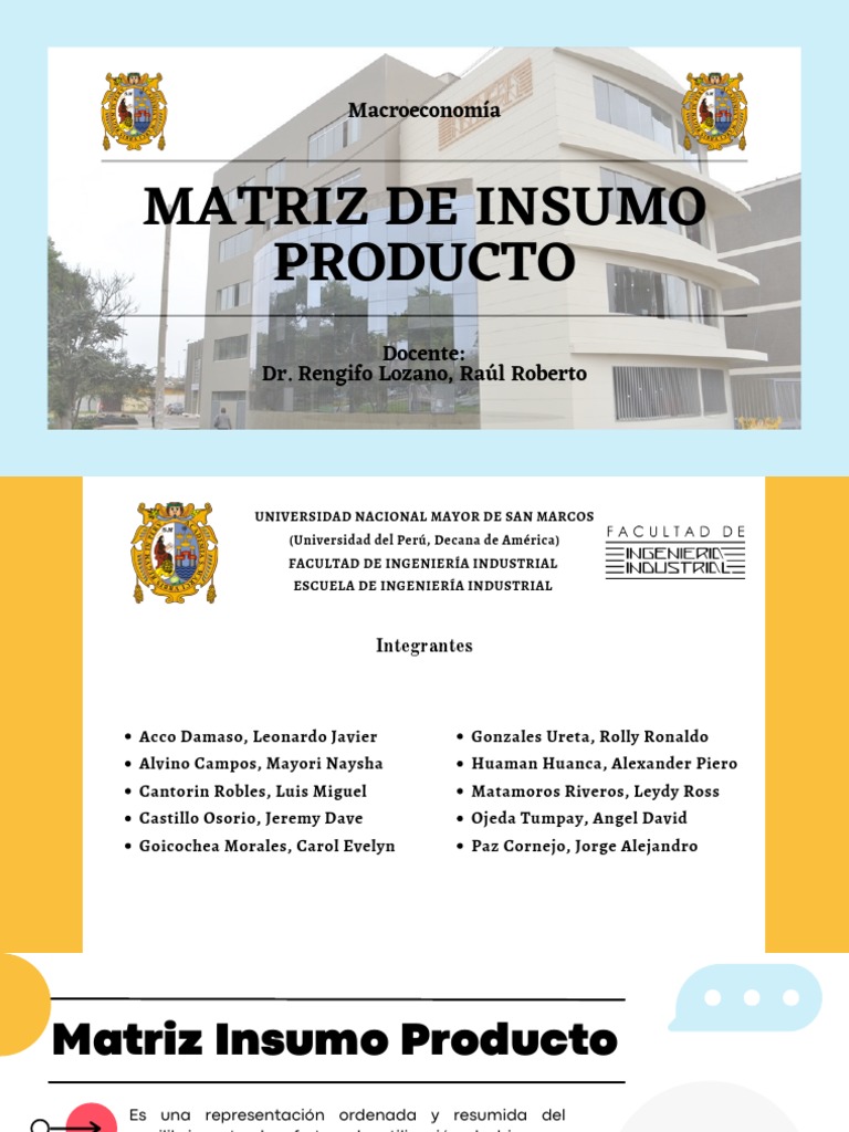 Matriz Insumo - Producto | PDF | Matriz (Matemáticas) | Teoría del equilibrio general