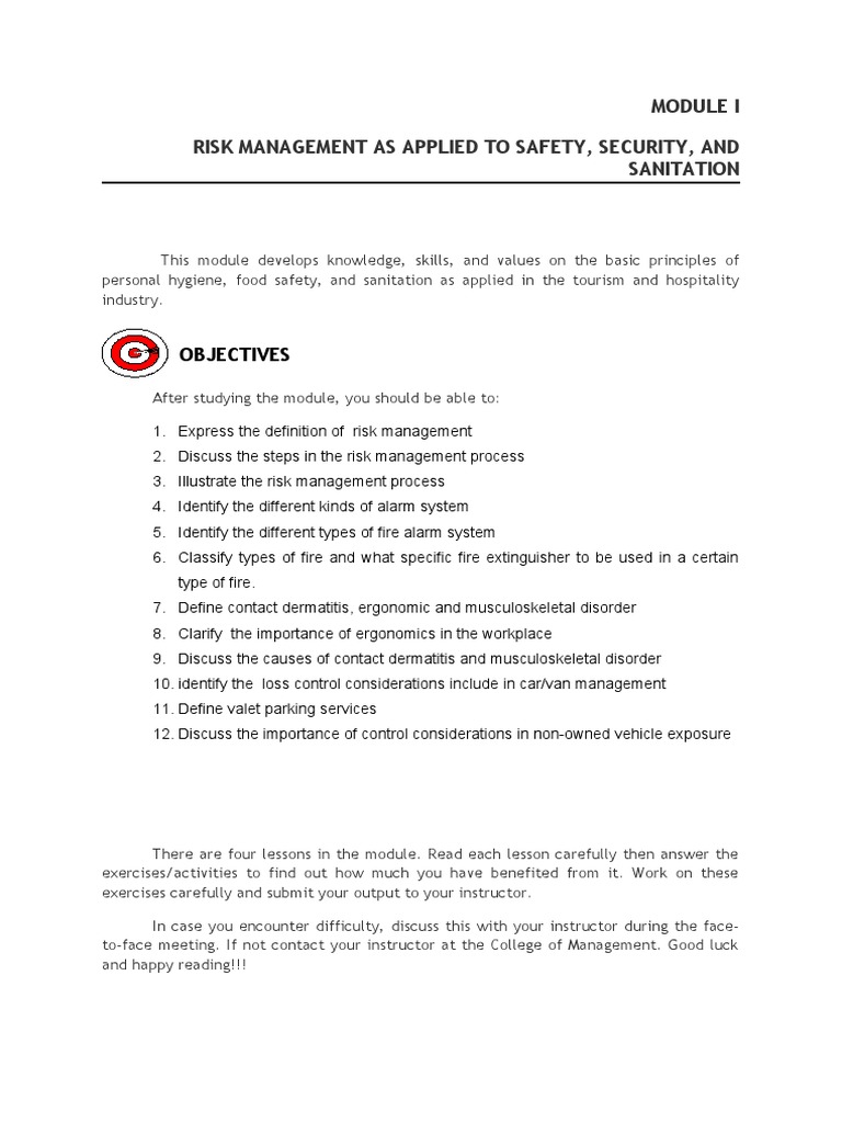 Module 1 Lesson 1 - 4-Tour102 Risk Management | PDF | Risk | Risk ...