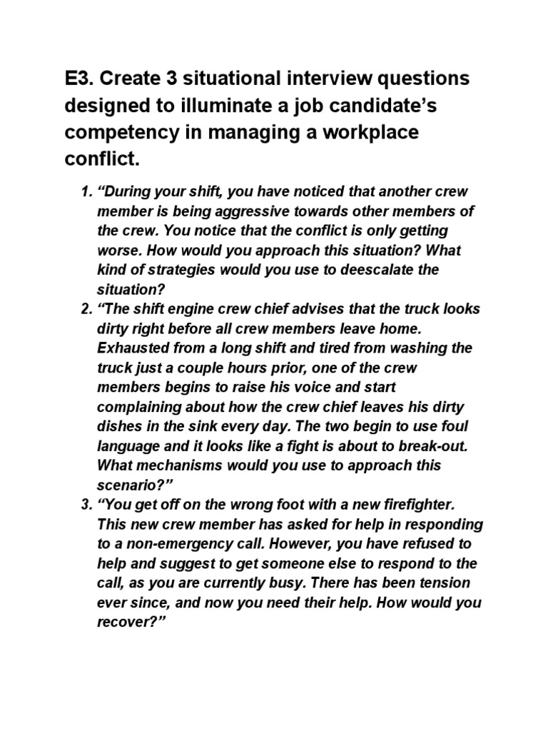 Situational Interview Questions | PDF