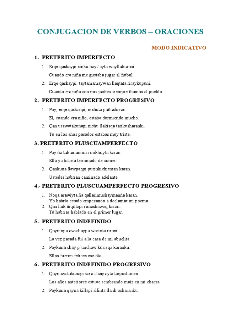 Conjugacion de Verbos | PDF