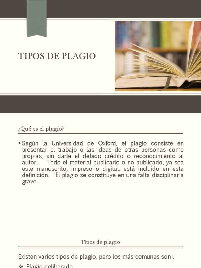 Tipos de Plagio | PDF | Plagio