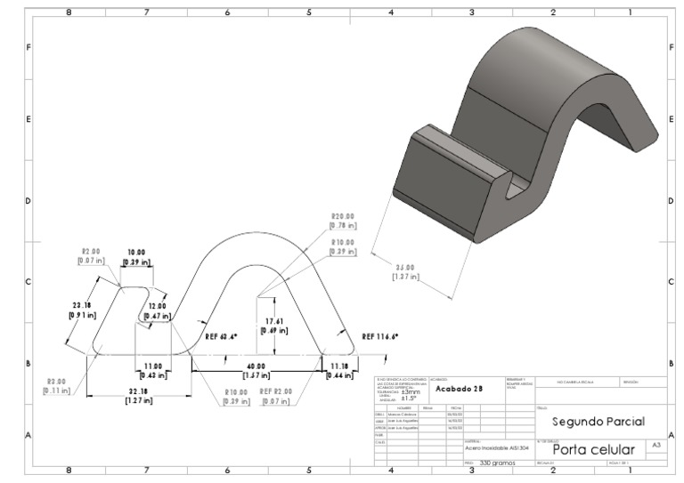 Soporte para Celular Solidworks | PDF