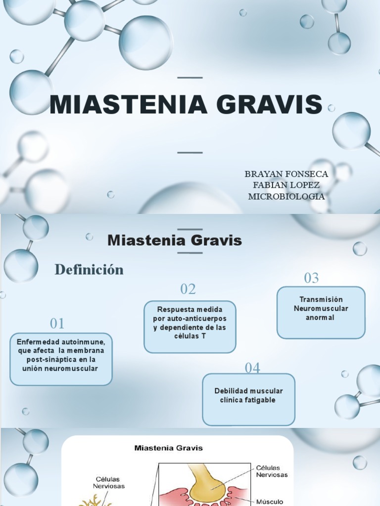 Miastenia Gravis: Definición y Clasificación | PDF | Medicina CLINICA ...