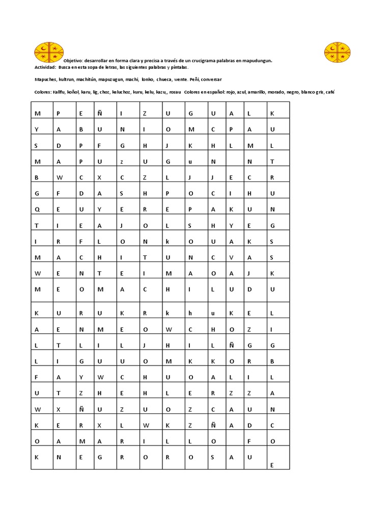 Sopa de Letra de Colores 4 y 5 | PDF