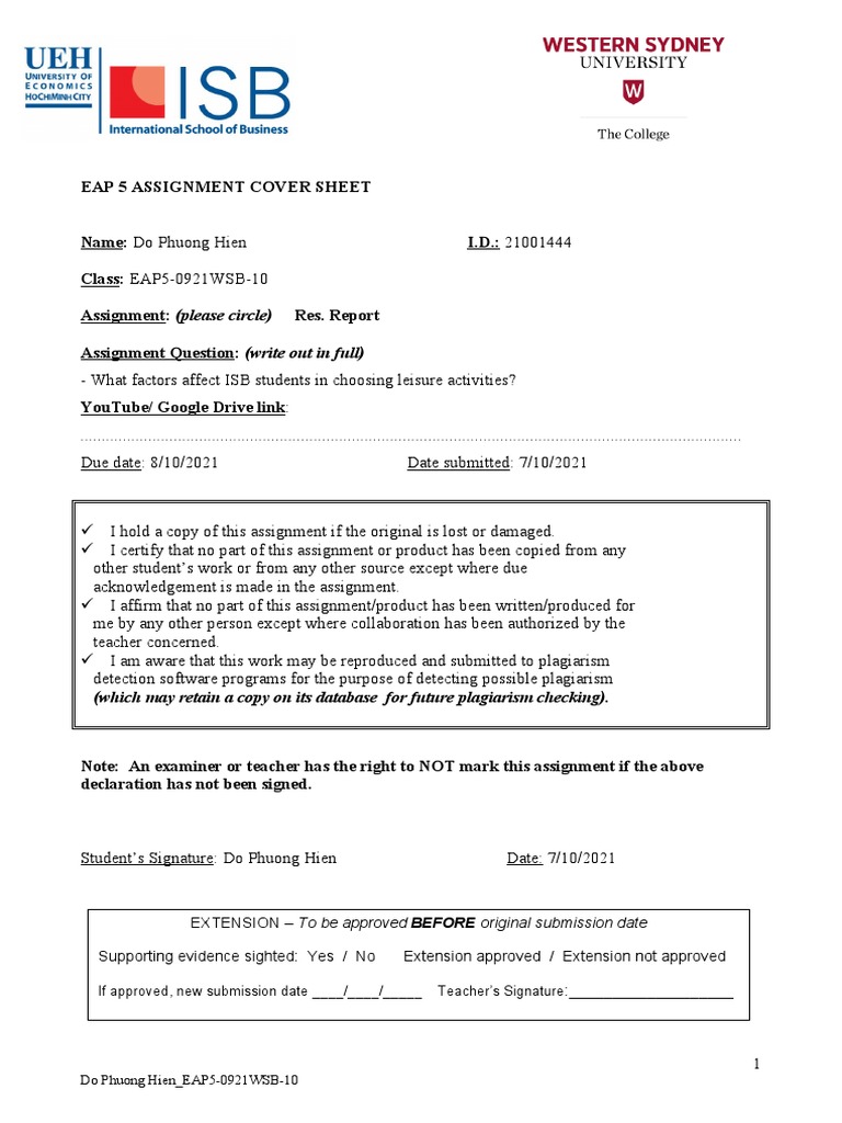 (EAP5-0921WSB-10) - Research Report - Do Phuong Hien | PDF | Survey ...