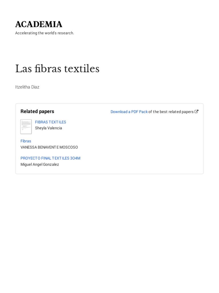 Fibras Textiles | PDF