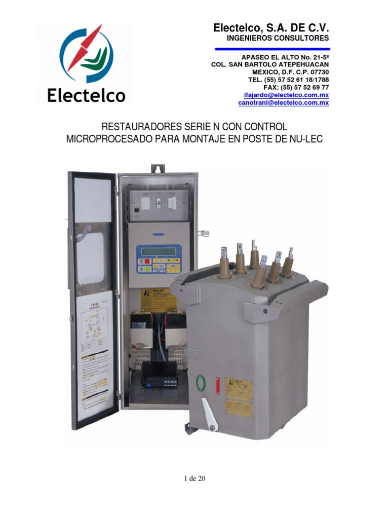 Restauradores Nulec | PDF | Energia electrica | Transformador