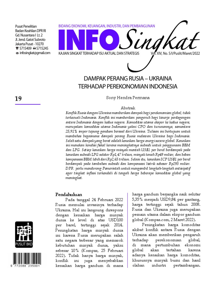 Dampak Perang Rusia - Ukraina | PDF