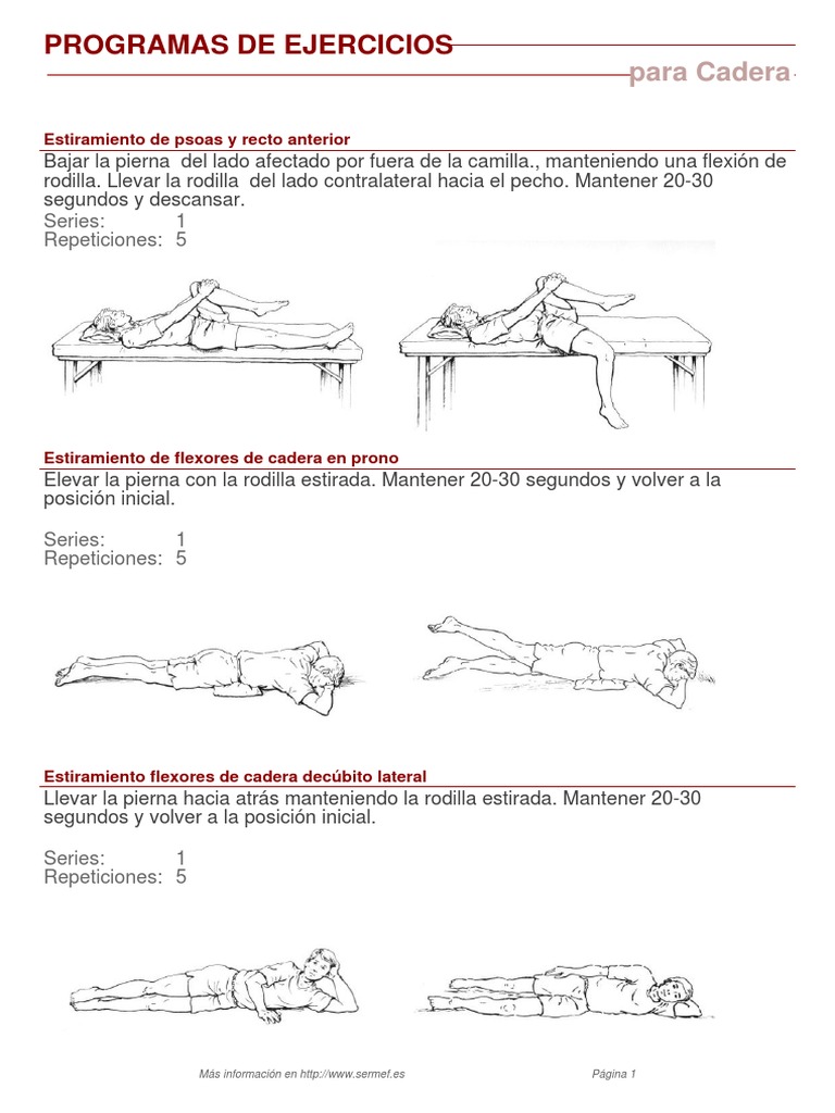 Cadera Estiramientos | PDF