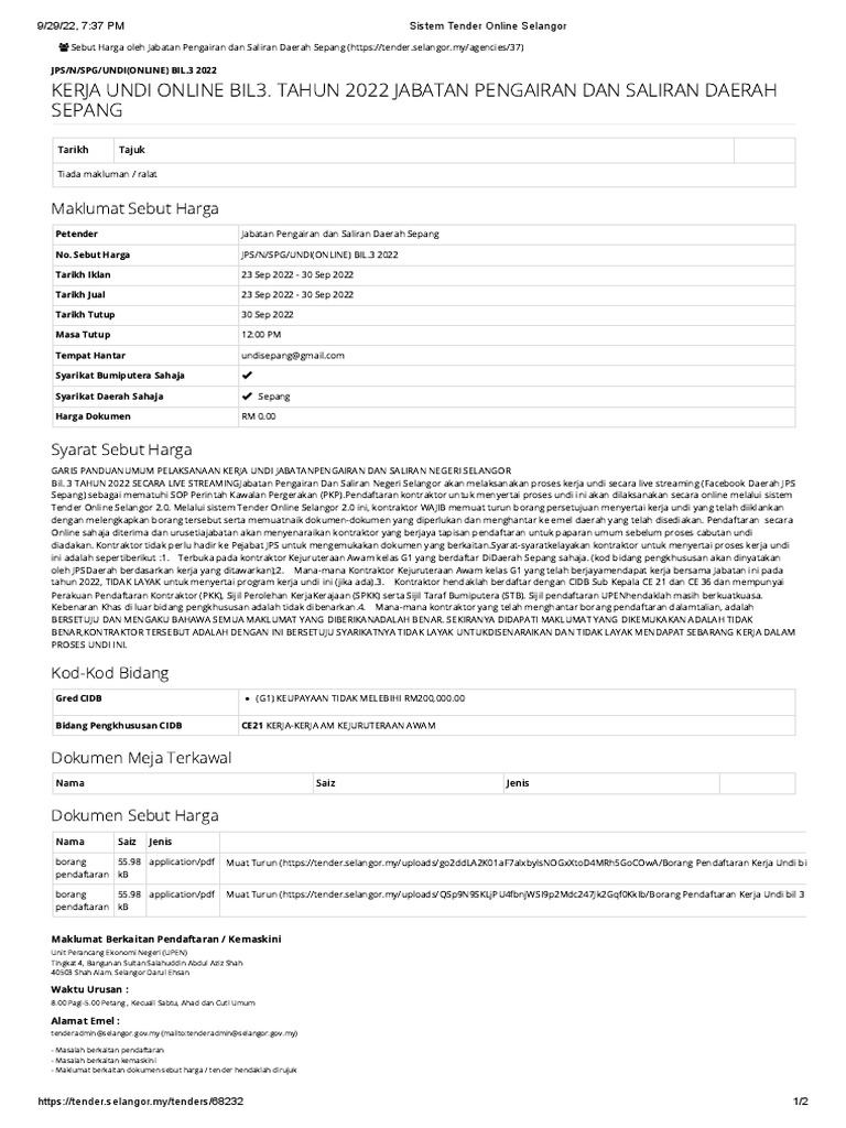 Iklan Tender | PDF | Bisnis