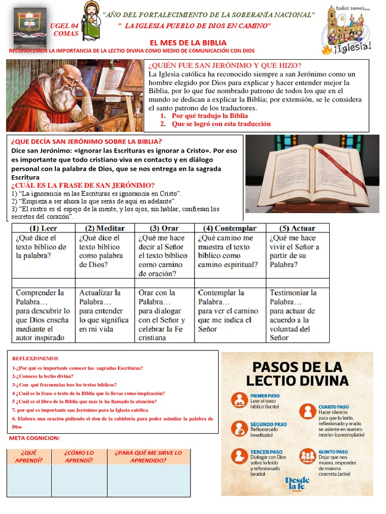 El Mes de La Biblia 1° A, B. | PDF