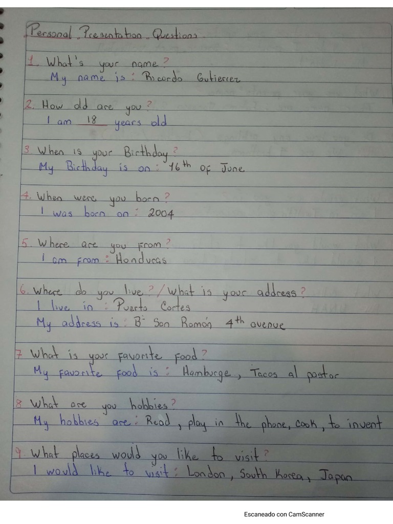 #2 Inglés (Presentation) | PDF