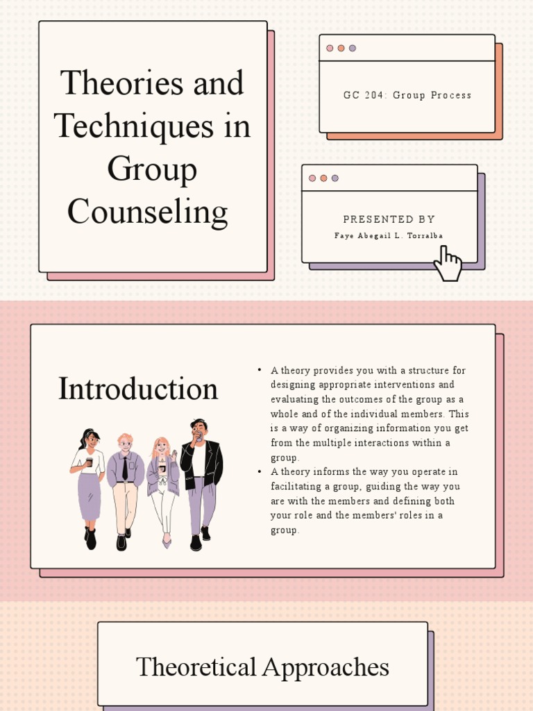 Theories and Techniques in Group Counseling | PDF | Psychotherapy ...