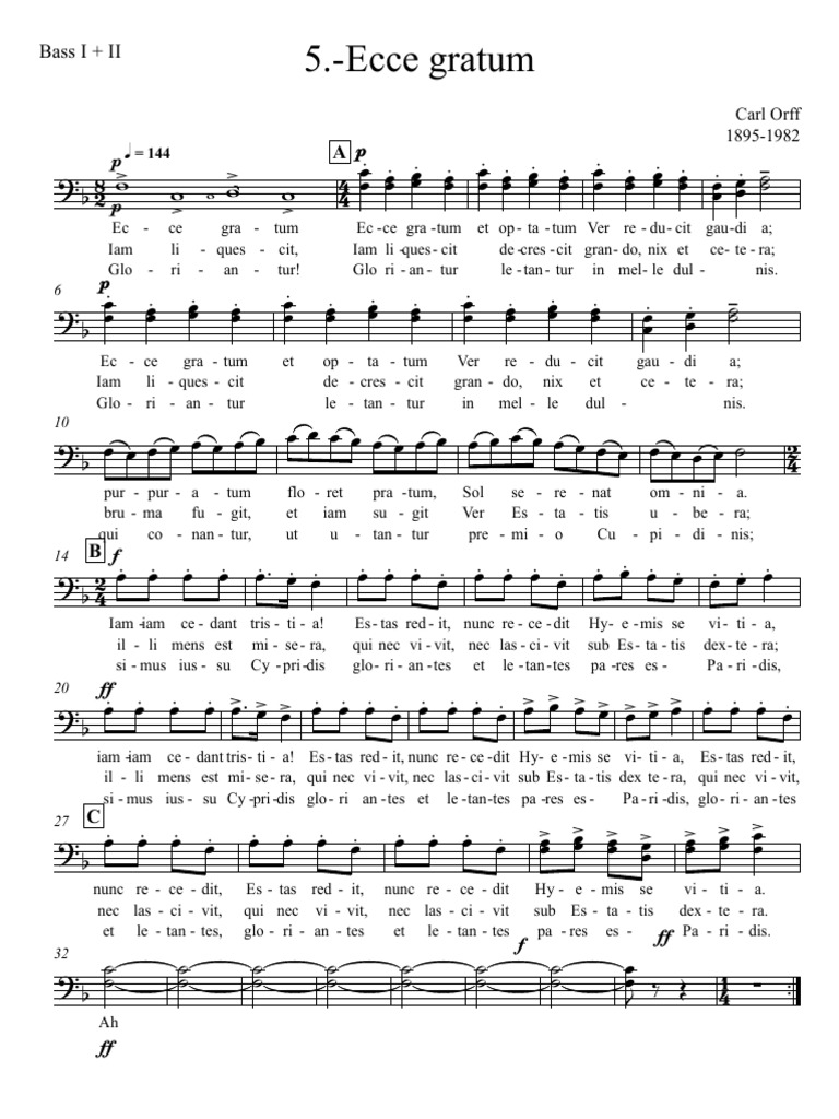 05 Ecce - Gratum Voz - Bass I + II | PDF