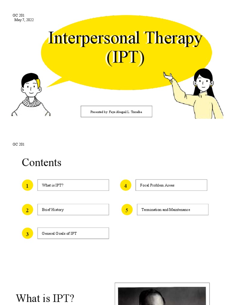 Interpersonal Therapy Pdf