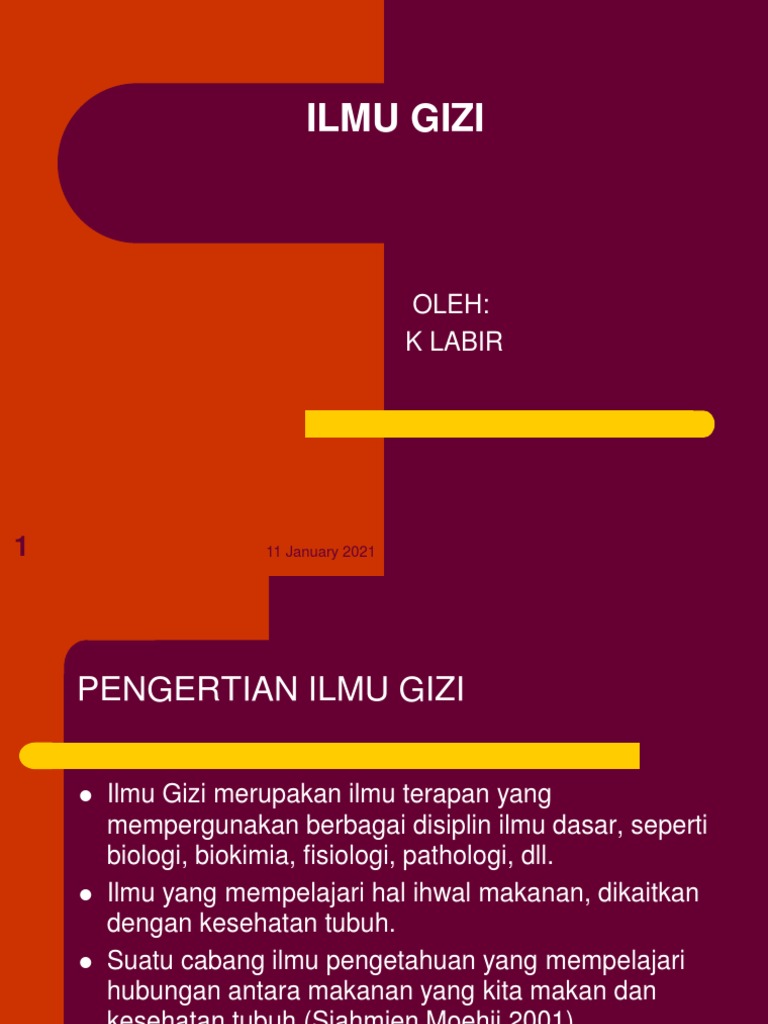Ilmu Gizi - 1 | PDF