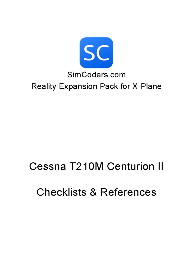 Cessna T210M Centurion II Checklists | PDF | Landing Gear | Takeoff