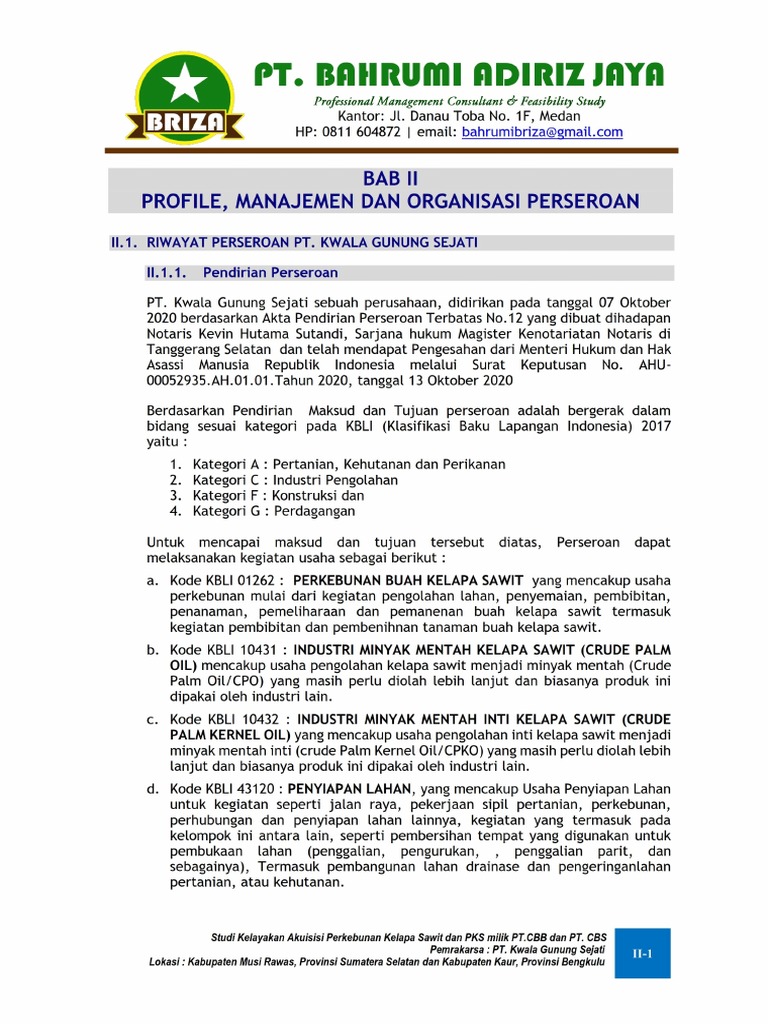 Fs PT Kgs - Bab II Final Ok 23 Sep 2022 | PDF