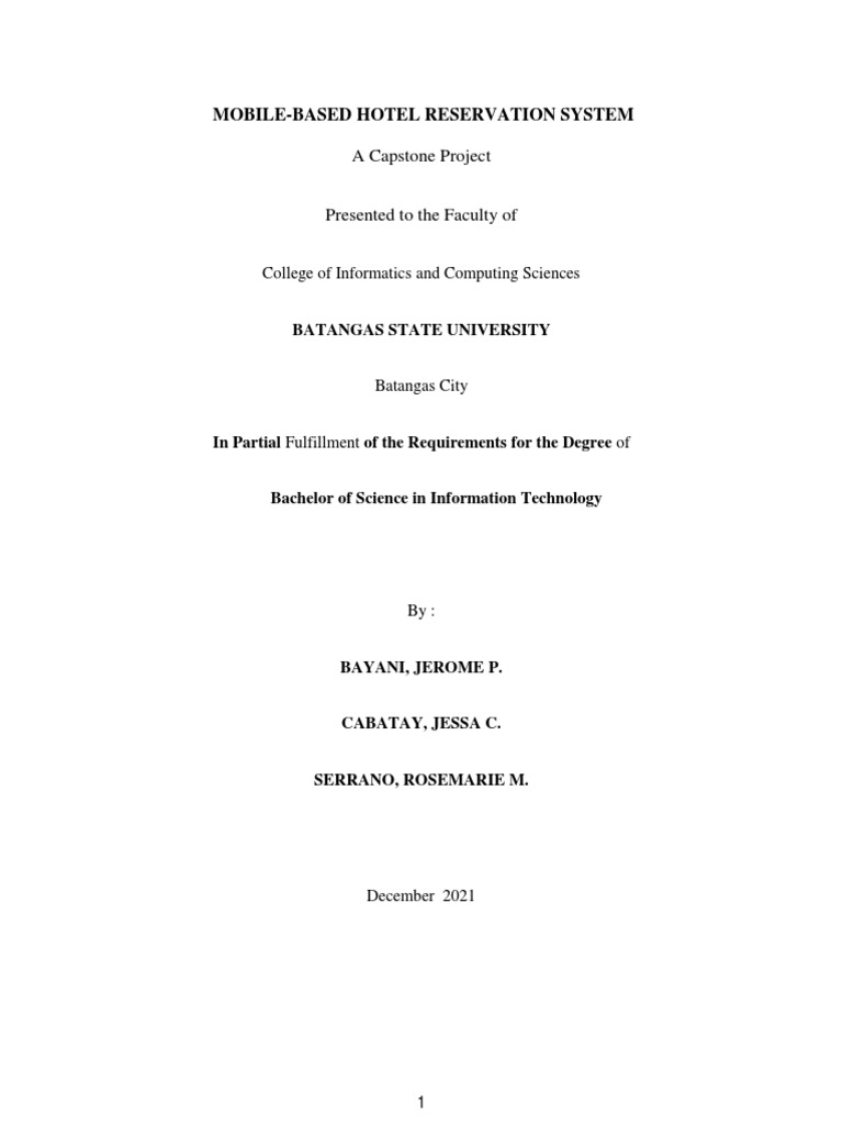 Mobile Based Hotel Reservation System 1 1 | PDF | Html | Agile Software ...