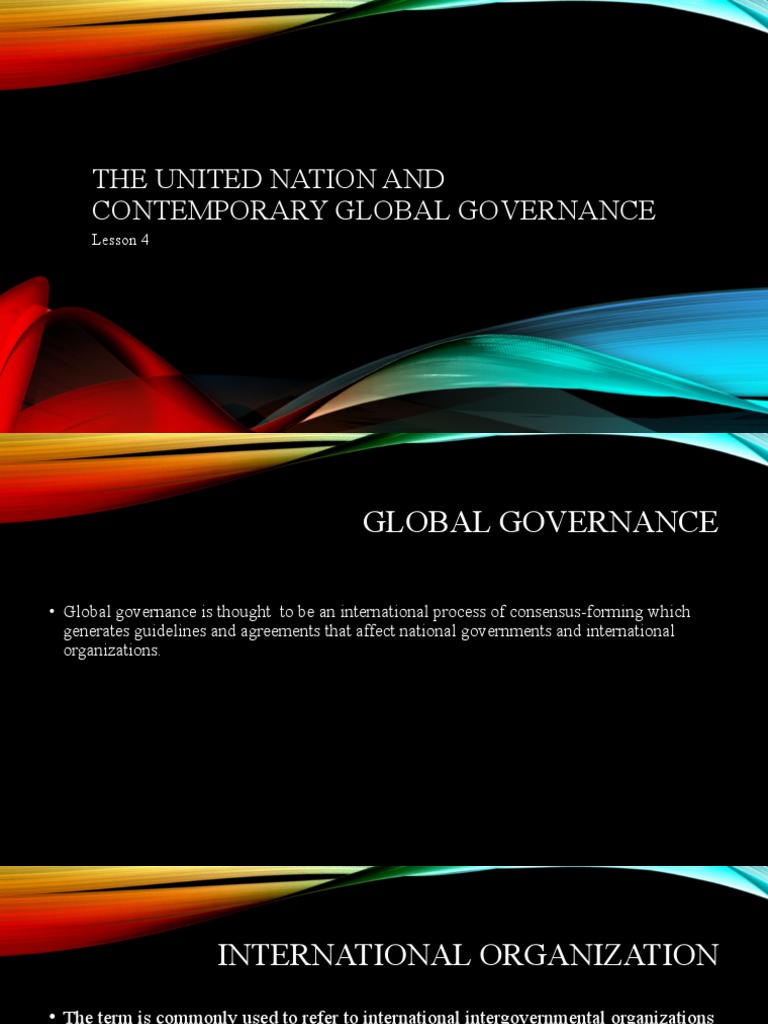 UN's Role in Global Governance Explained | PDF | Finance & Money Management