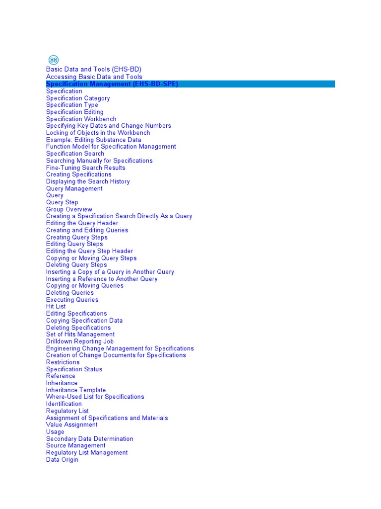 2.basic Data and Tools (EHS-BD) | PDF | Specification (Technical Standard) | Dangerous Goods