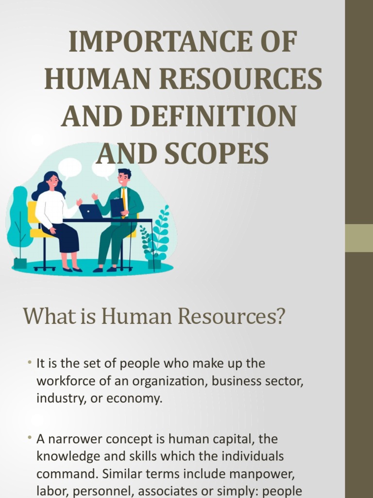 Importance of Human Resources and Definition | PDF | Human Resources ...