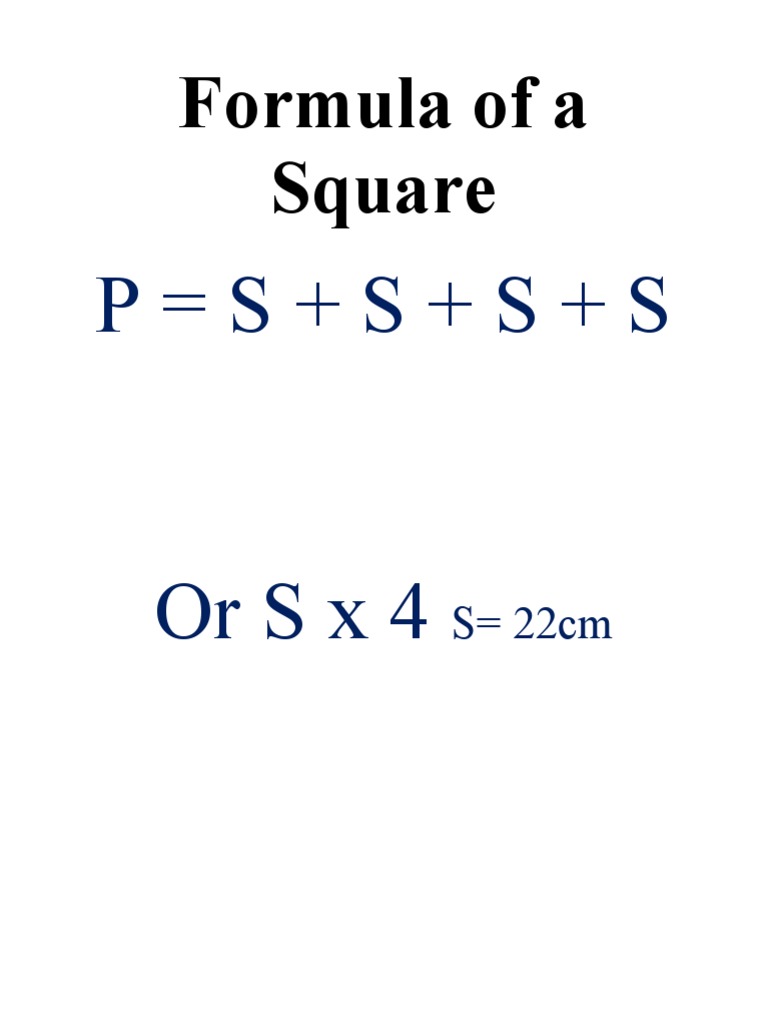 Formula of a Square | PDF
