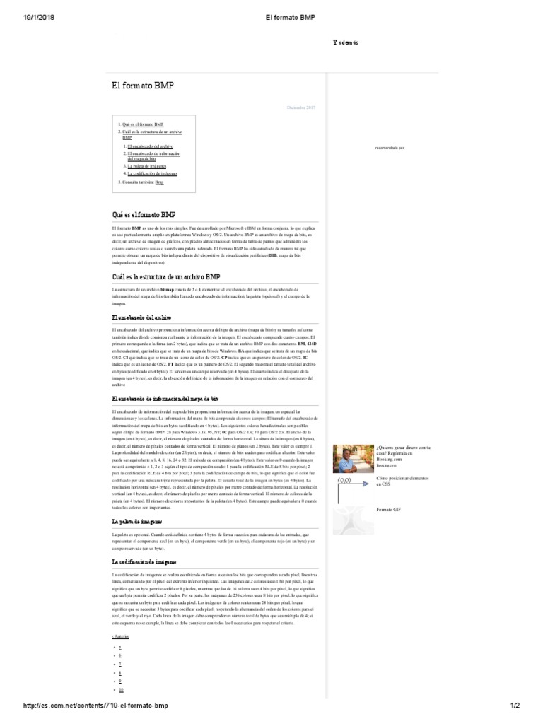 El Formato BMP | PDF | Píxel | Poco
