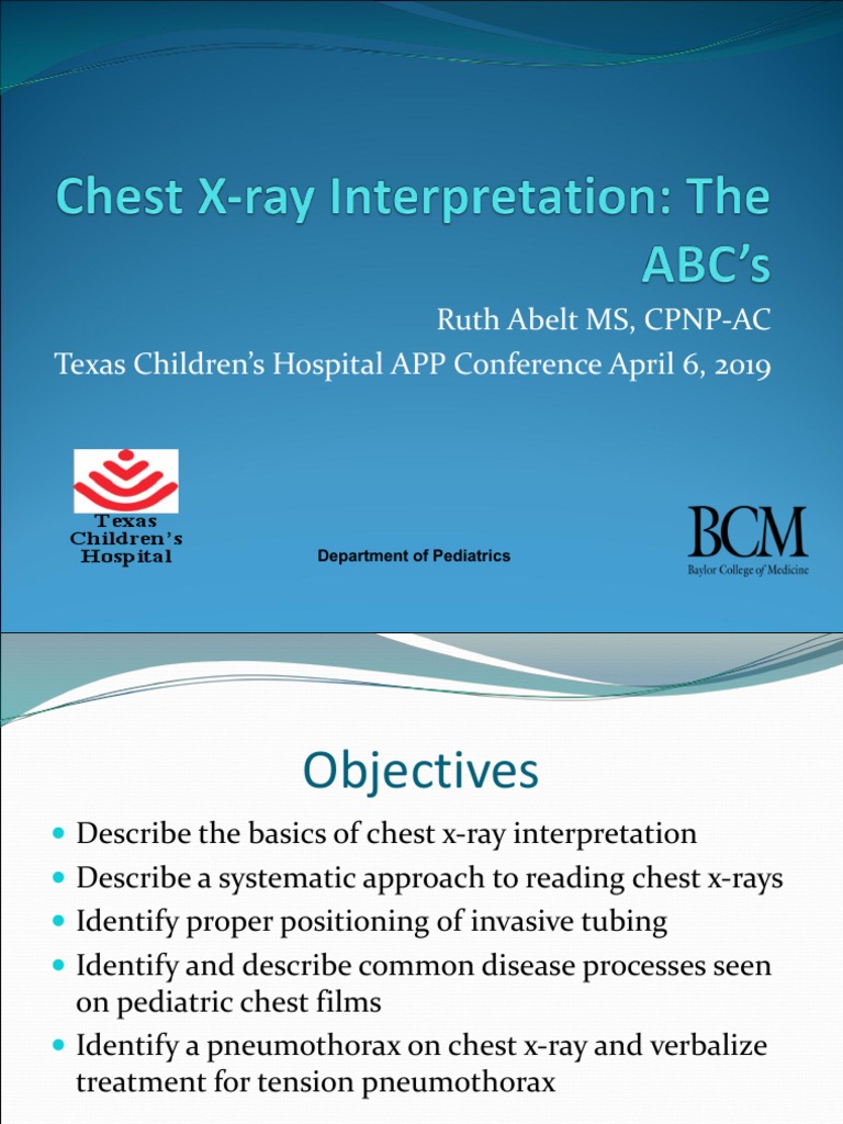 Chest X-ray Interpretation- The ABC's | PDF