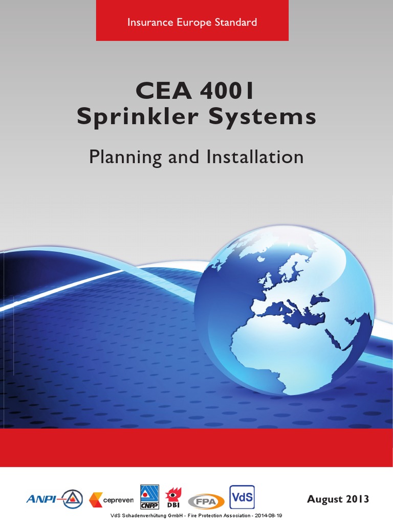 CEA 4001 Sprinkler Systems | PDF | Fire Sprinkler System | Pump