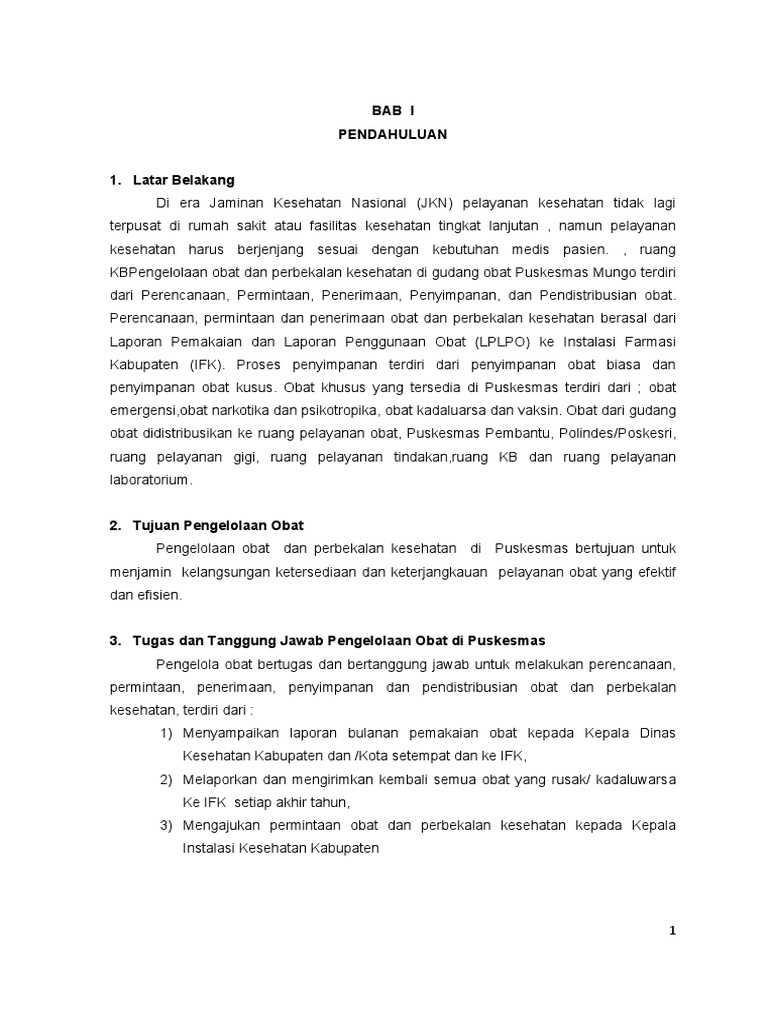 Isi Panduan Pengelolaan Gudang Obat Apotek 2 | PDF