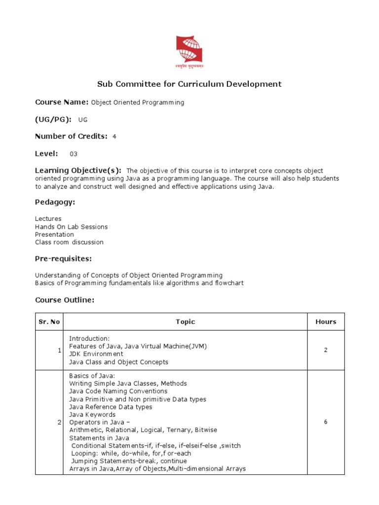 301-T3202-Object Oriented Programming | PDF | Java (Programming ...