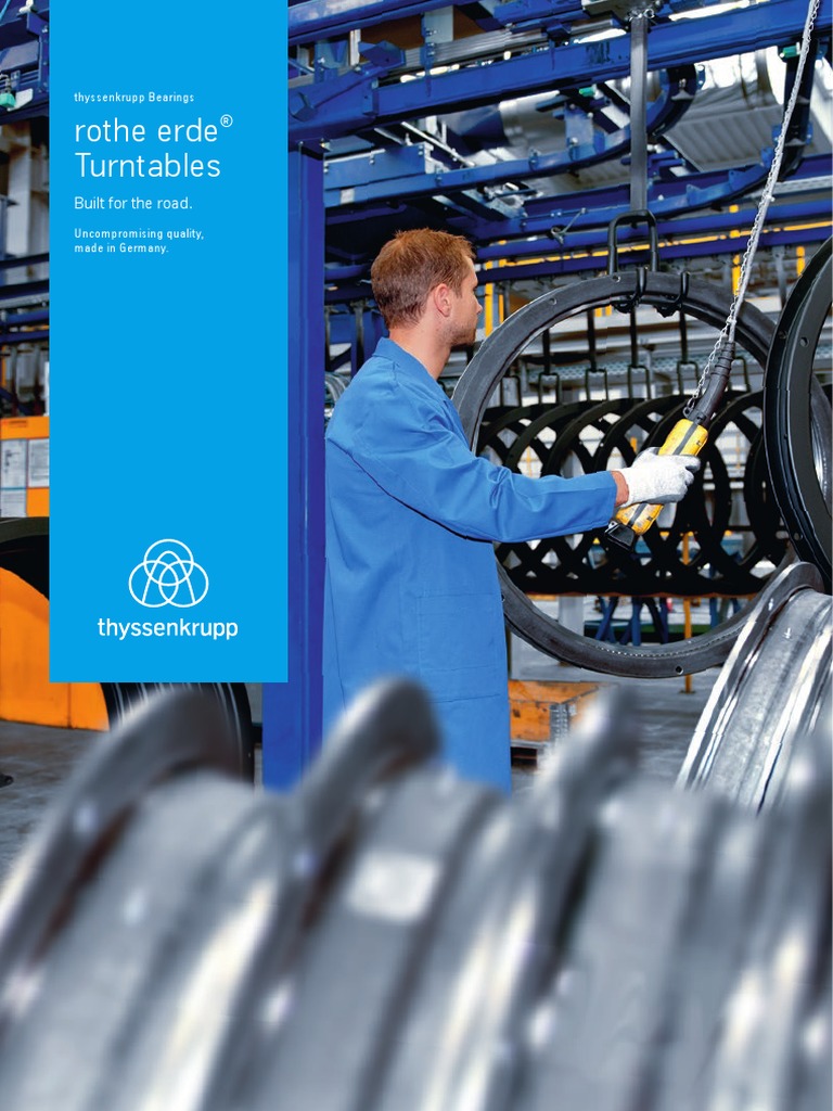 Link-Thyssenkrupp Rothe Erde Turntables Brochure | PDF | Bearing ...