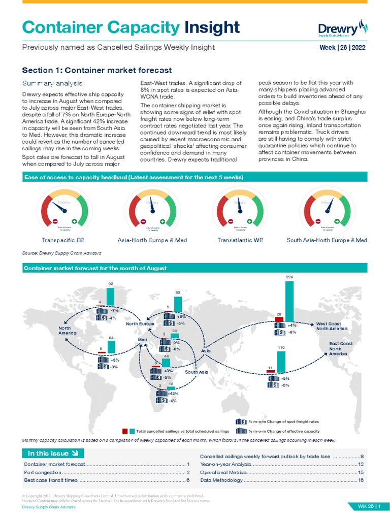 Example Report Drewry Container Capacity Insight WK2622 | PDF | Port ...
