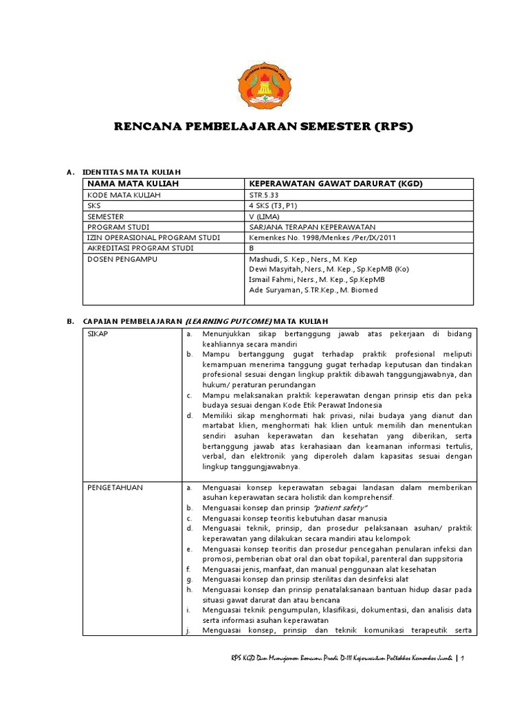 RPS KGD D-Iv Ganjil 2022-20223 | PDF | Sains & Matematika