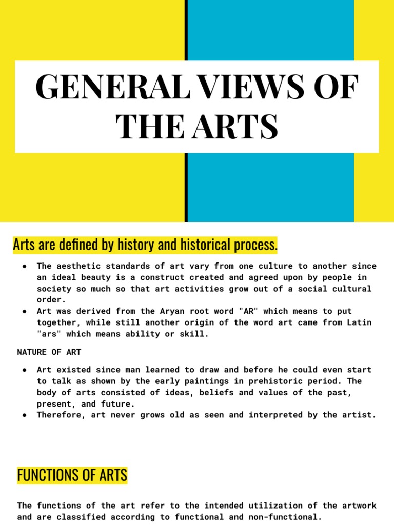 General Views of The Arts | PDF