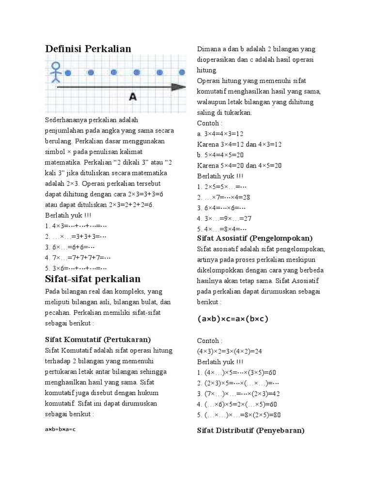 Definisi Perkalian | PDF