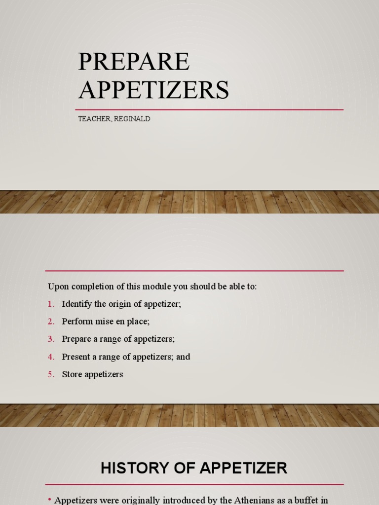 History and Classification of Appetizers | PDF | Hors D'oeuvre | Cooking