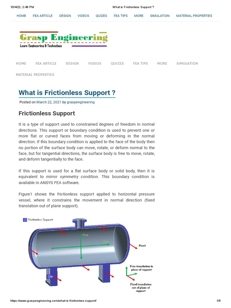 What is Frictionless Support _ | PDF | Elasticity (Physics) | Materials ...