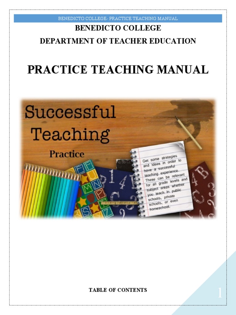Benedicto College Practice Teaching Guide | PDF | Career & Growth