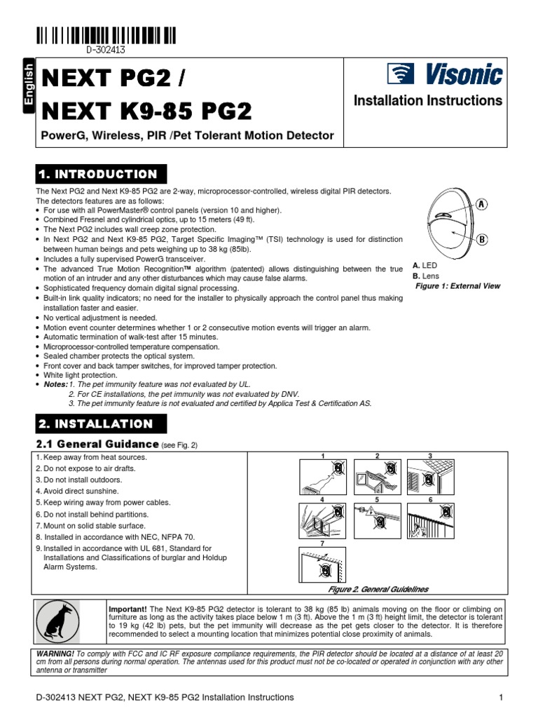 Next PG2 Next K9 PG2 English Installer Guide D-302413 | PDF | Electromagnetic Interference | Radio