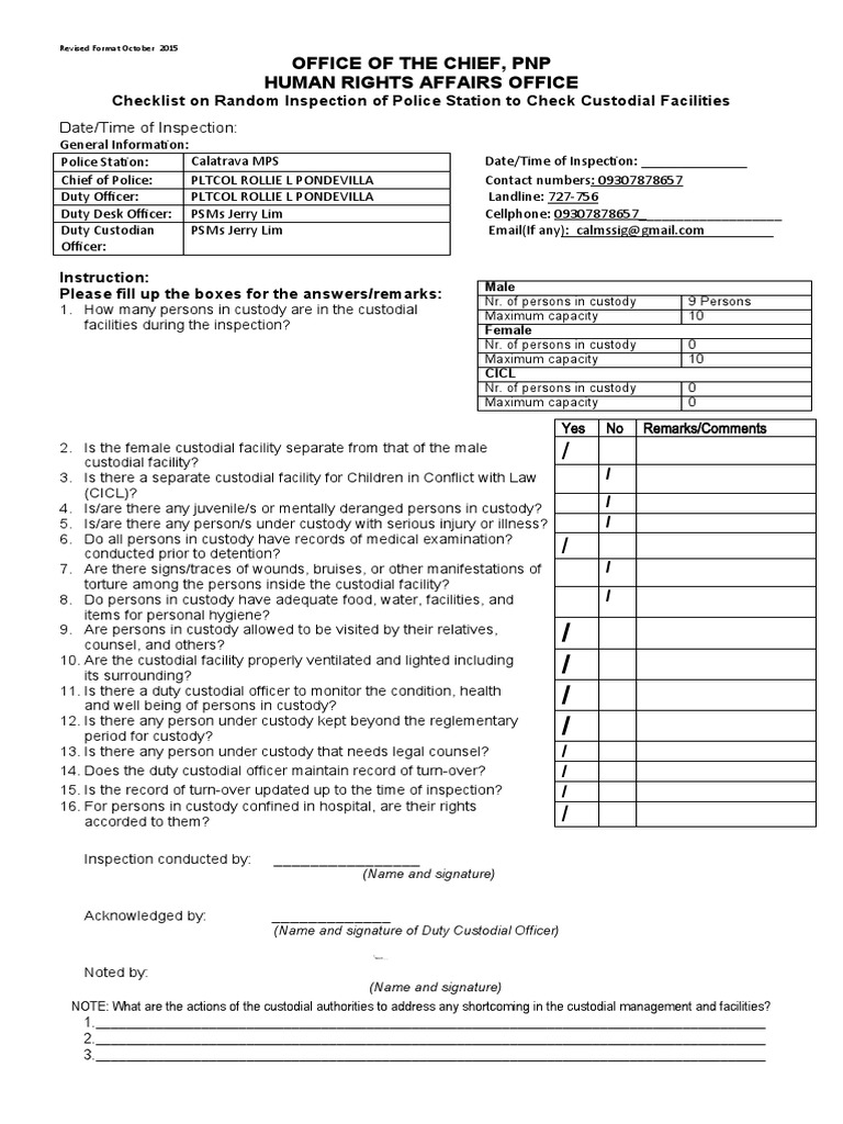 2 - 006r-Revised Checklist July 2021 | PDF | Health Sciences | Justice