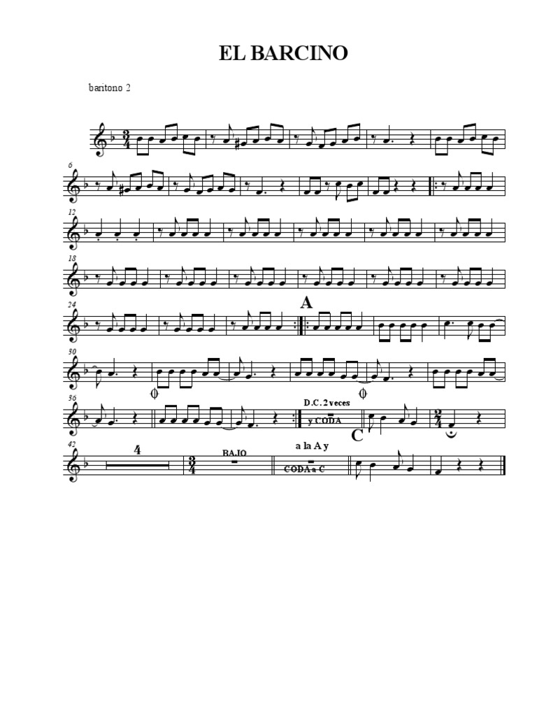 El Barcino Baritono 2 | PDF